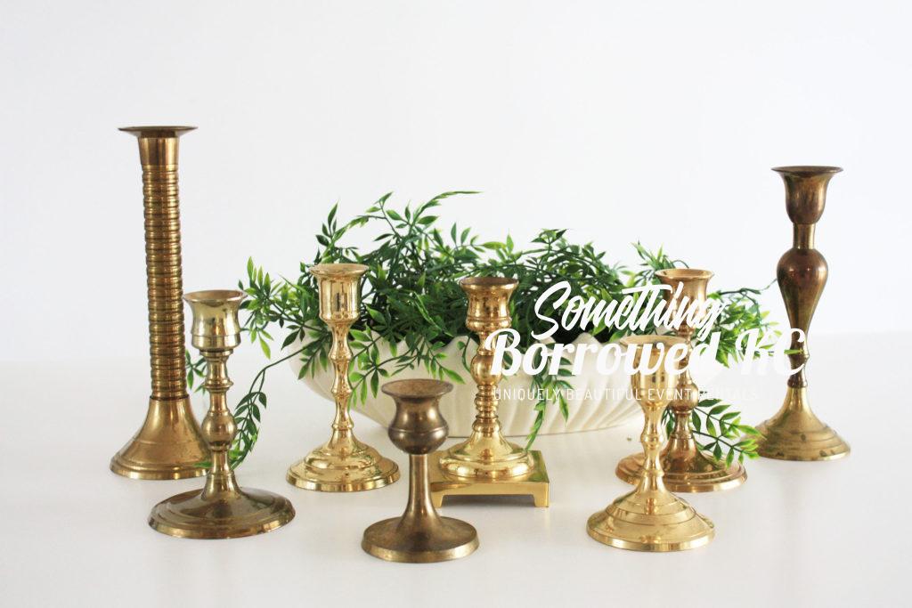 Set of 12 Assorted Brass Candle Holders Traditional Style-$28 ...
