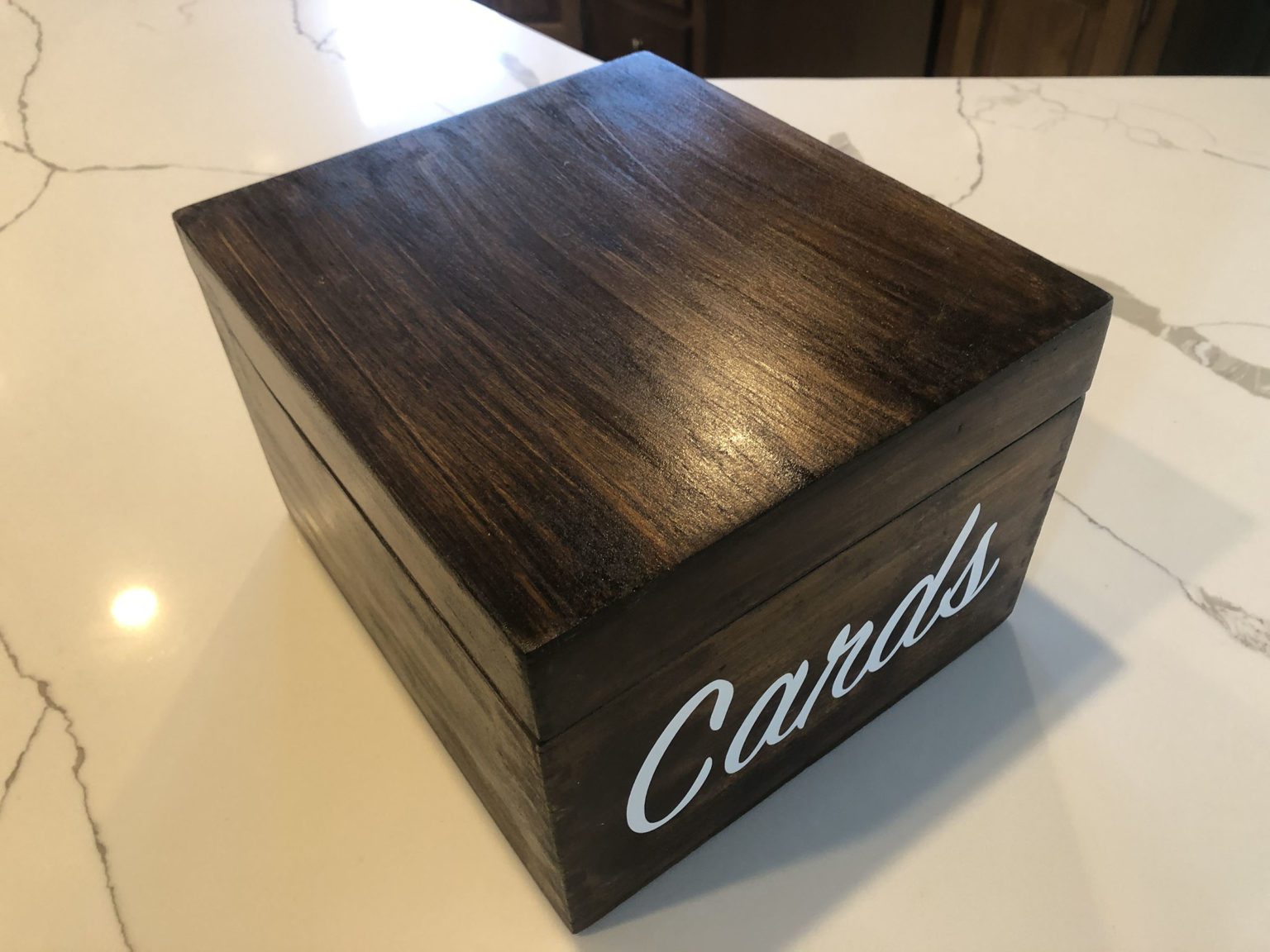 Vintage Wood Card Box-$3 | Something Borrowed KC