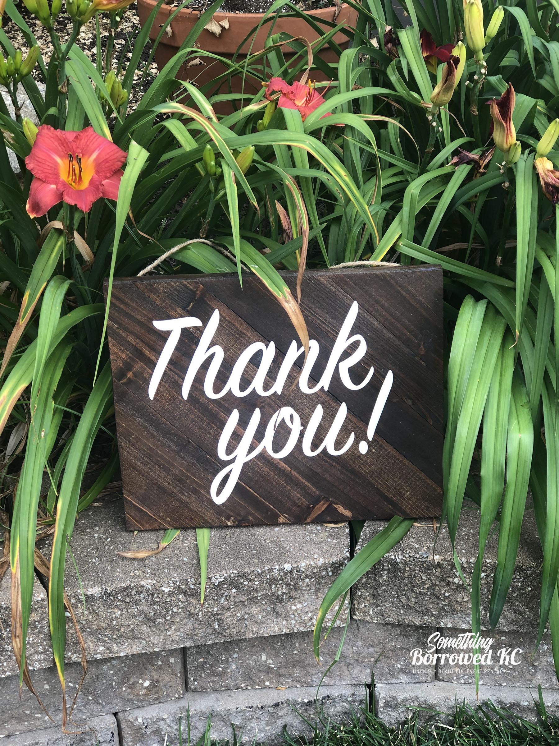 Thank You Sign – $5 | Something Borrowed KC