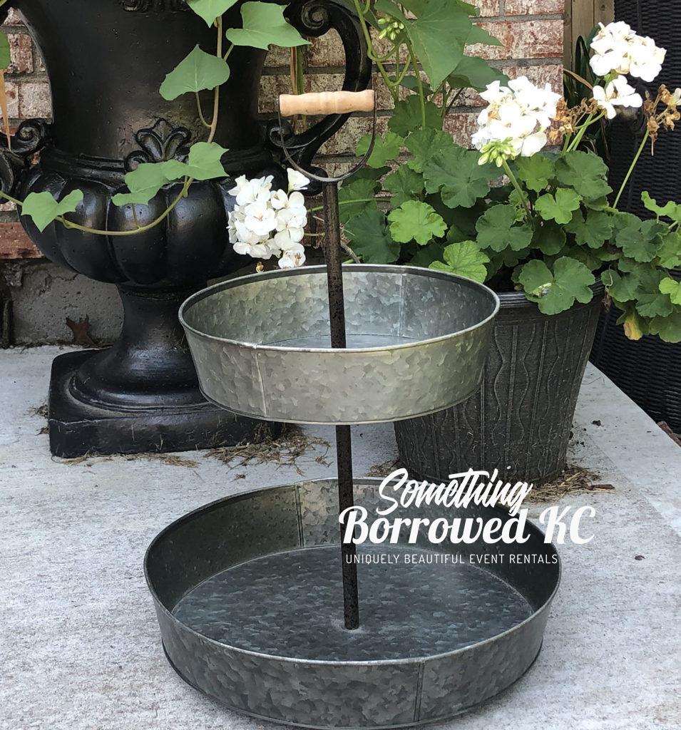 2 Tiered Farmhouse Galvanized Metal Server Tray – $6 | Something ...