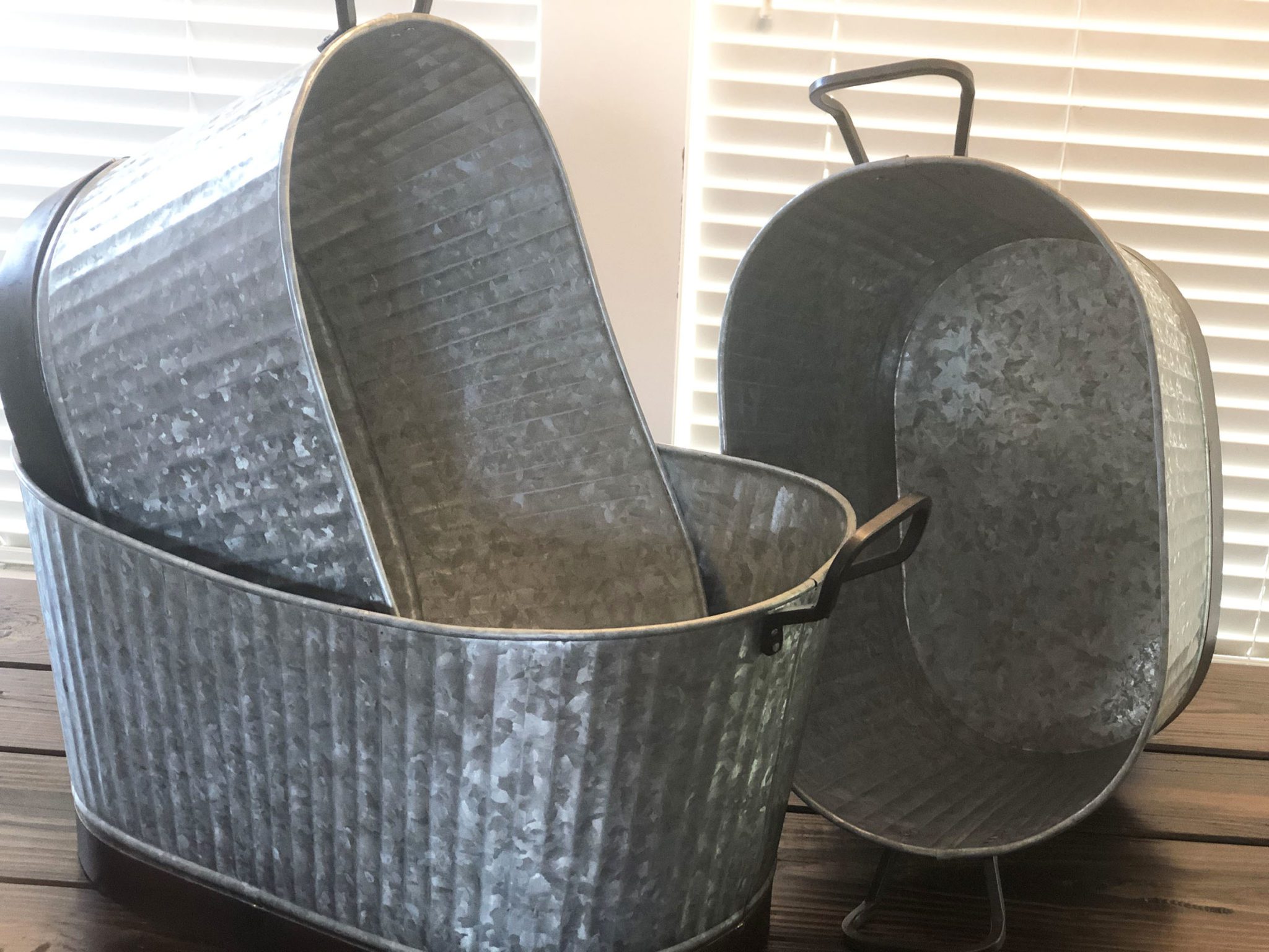 Nesting Galvanized Metal Tubs Set-$12 | Something Borrowed KC