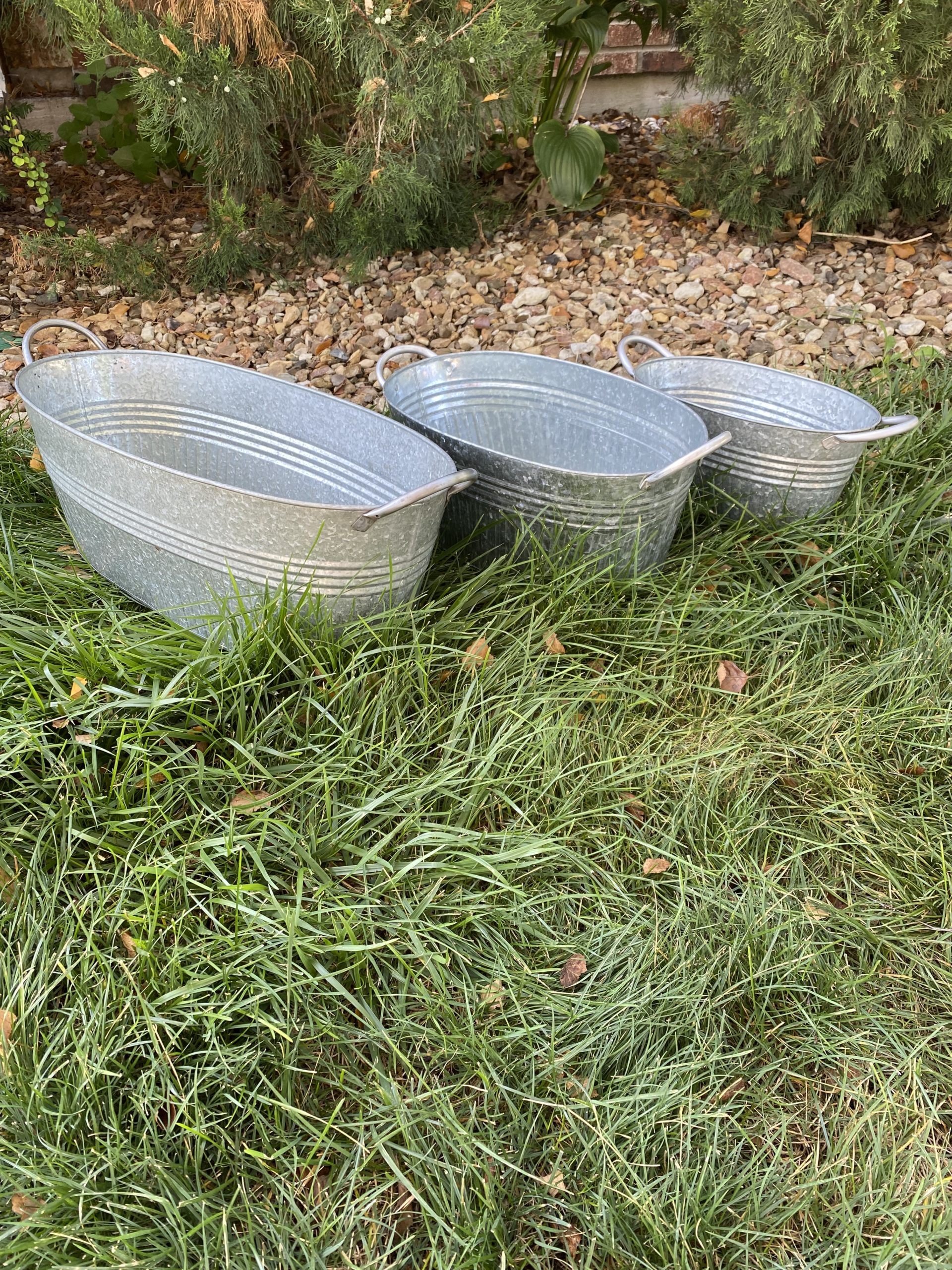 Small Nesting Galvanized Metal Tubs Set-$10 | Something Borrowed KC