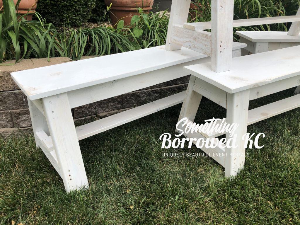 Whitewashed Farmhouse Benches-$8 | Something Borrowed KC