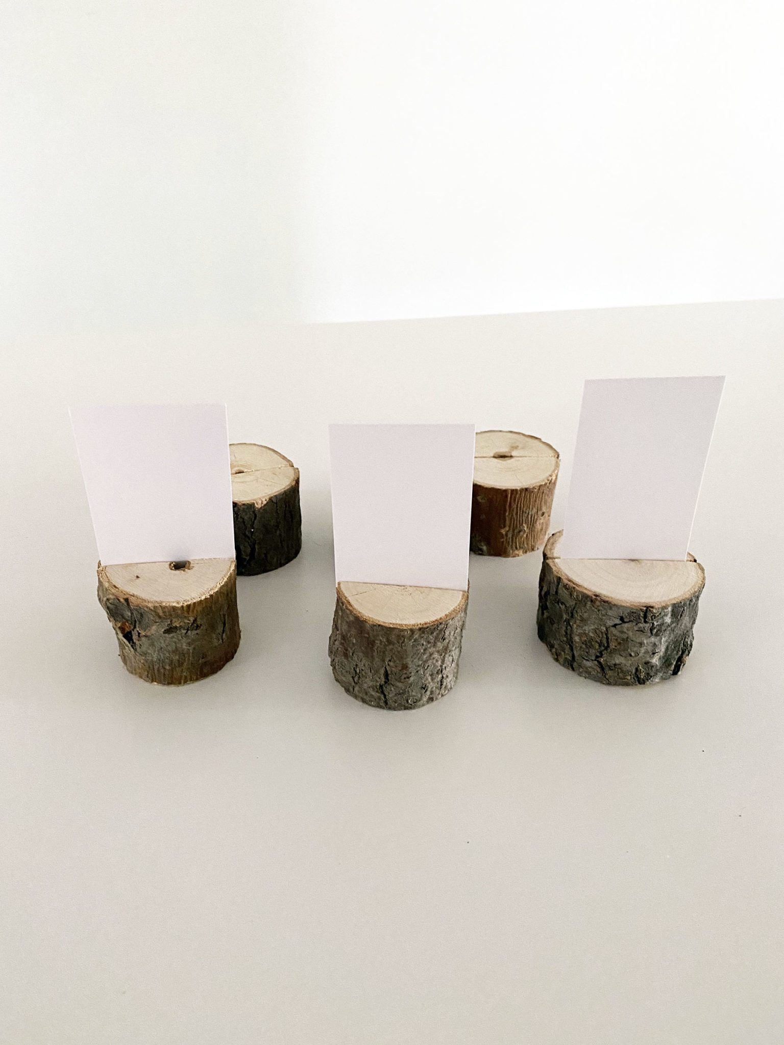 Wood Round Place Card Holders – $1 | Something Borrowed KC