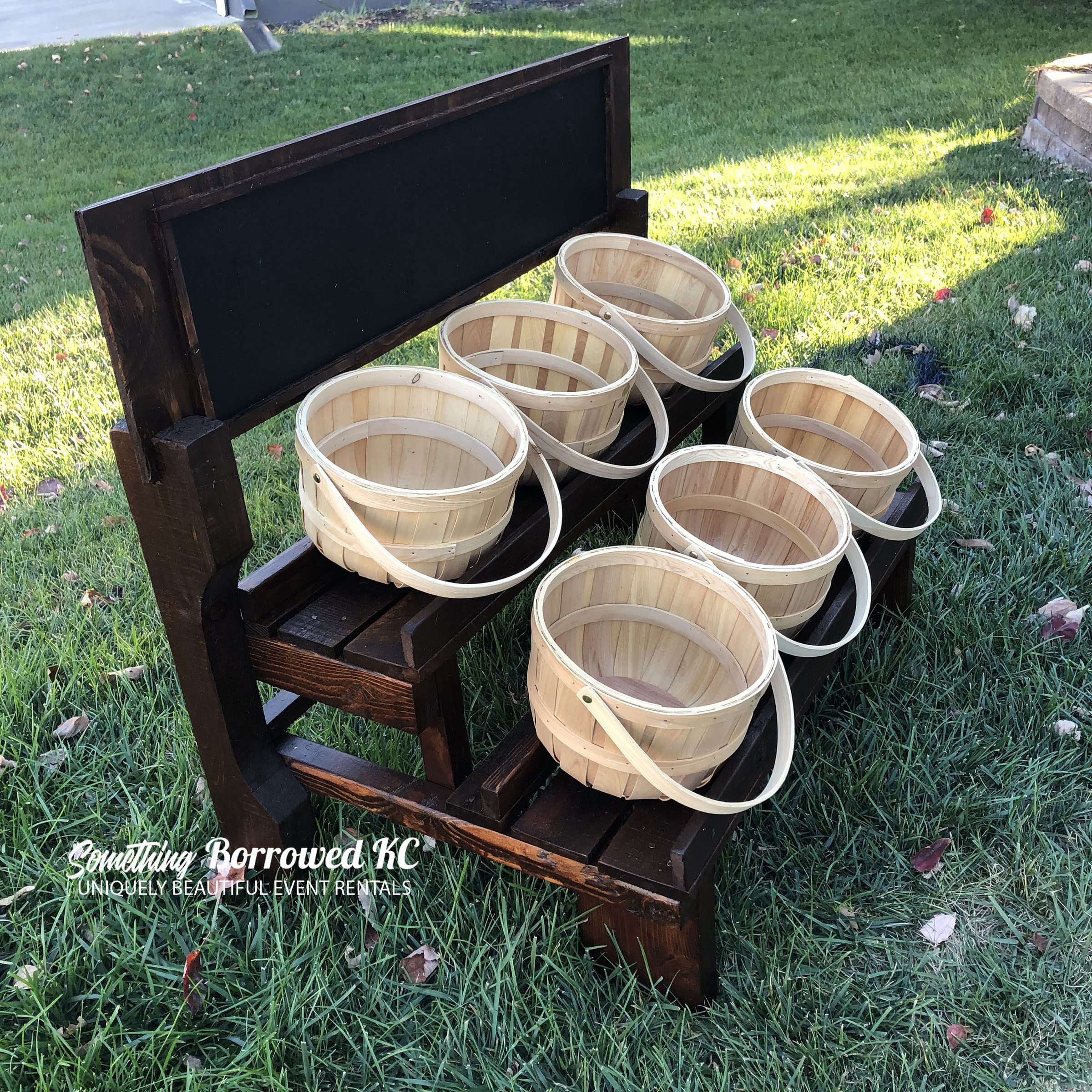 Farmhouse Two Tier Food Stand With Baskets – $20 | Something Borrowed KC