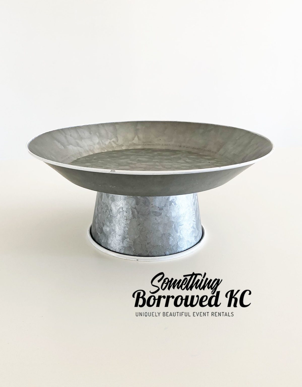 Small Farmhouse Galvanized Metal Cake Plate or Pedestal Tray – $3 ...