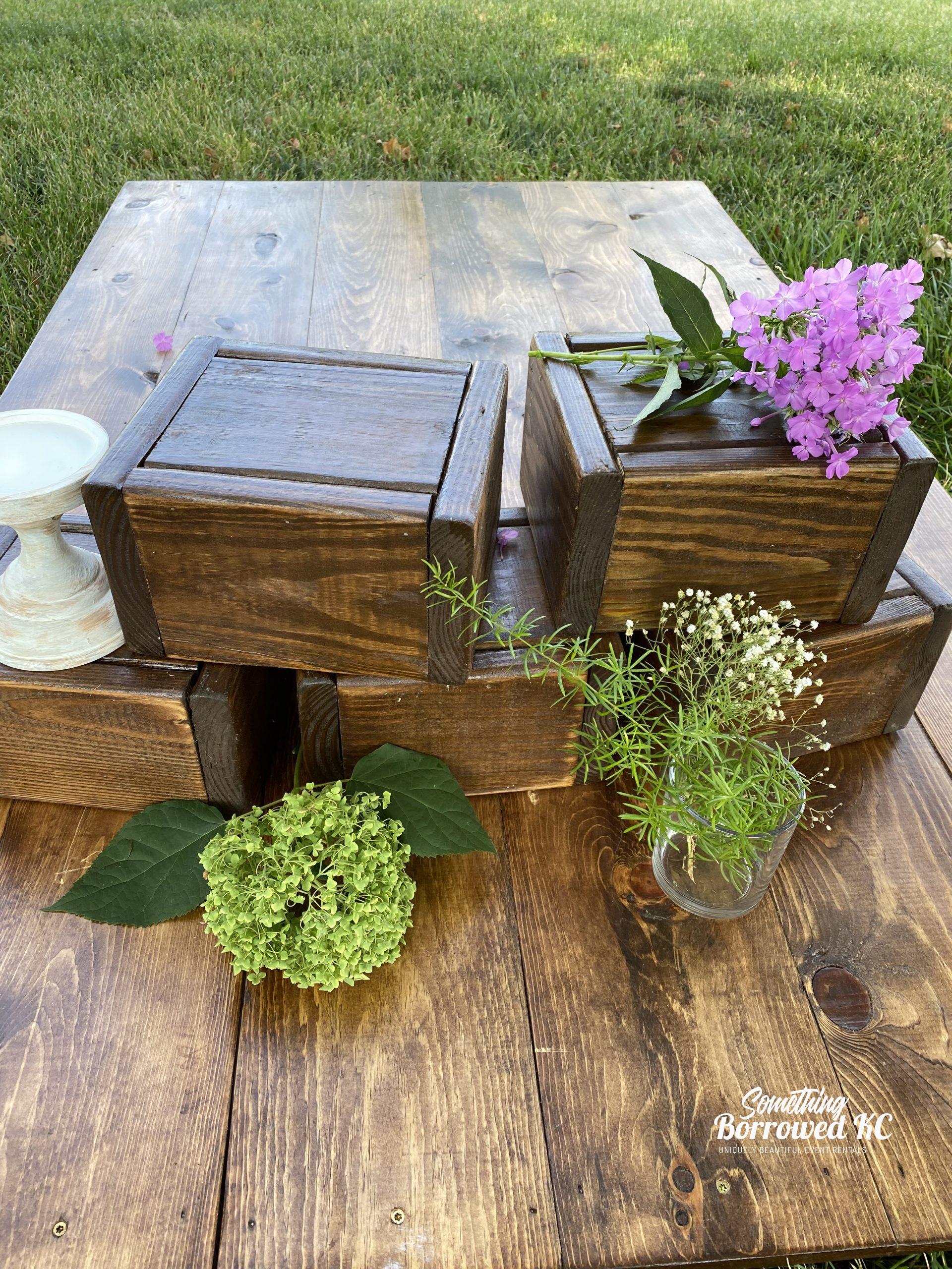 Rustic Centerpiece Boxes or Small Layering Boxes-$4 | Something Borrowed KC