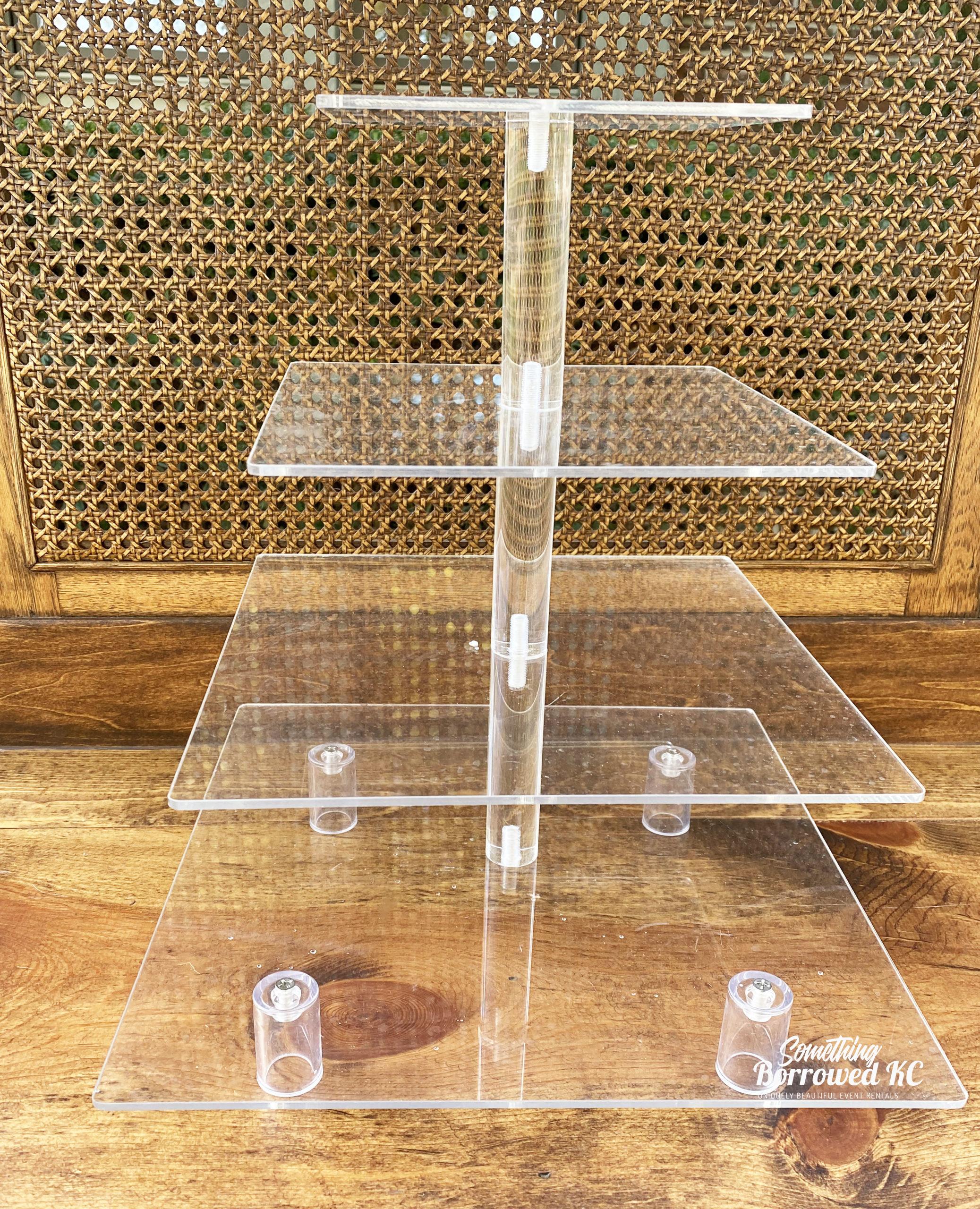 Clear Acrylic 4 Tier Square Cupcake Stand-$10 | Something Borrowed KC