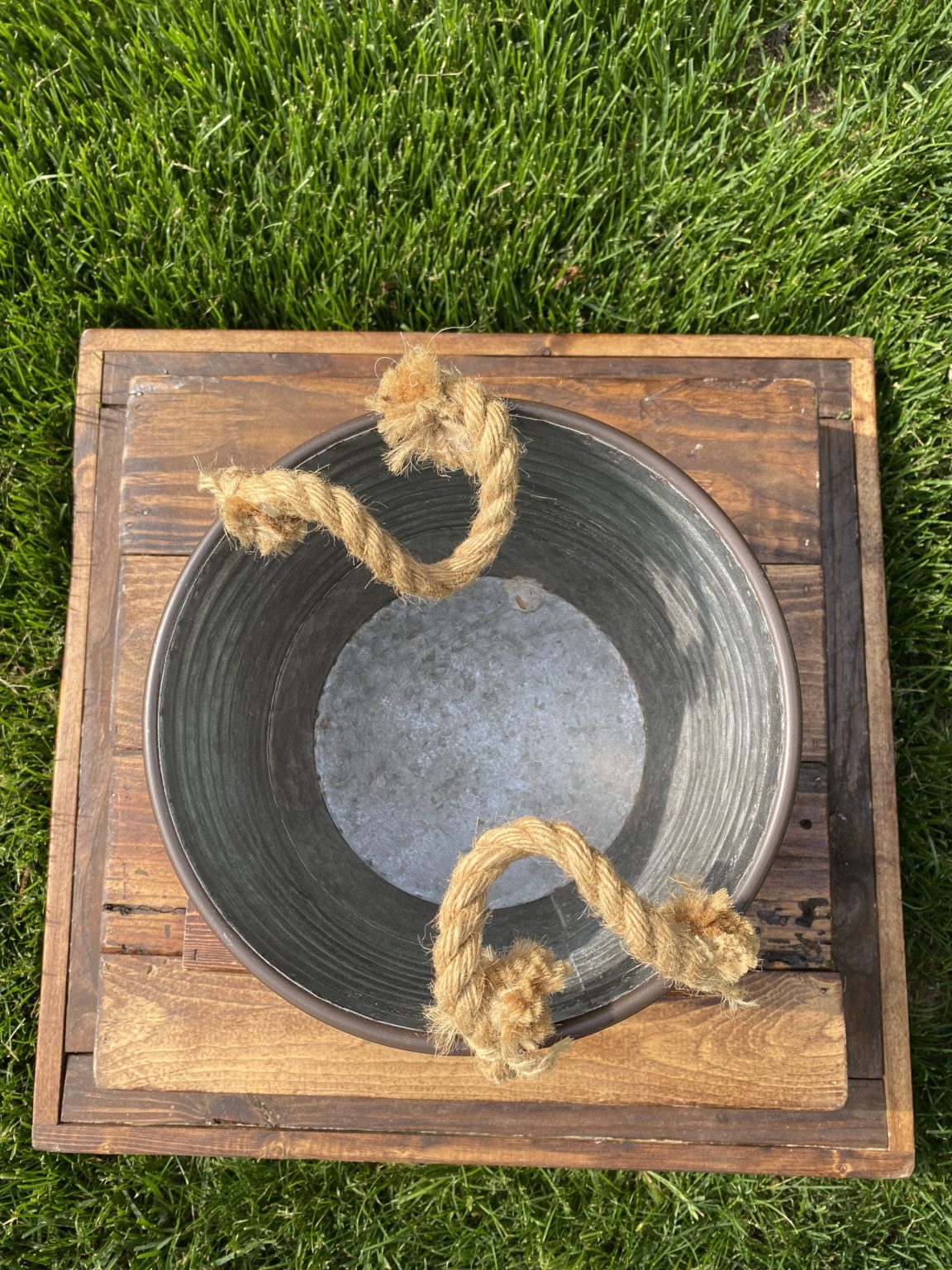 Galvanized Metal Bucket With Rope Handles-$3 | Something Borrowed KC