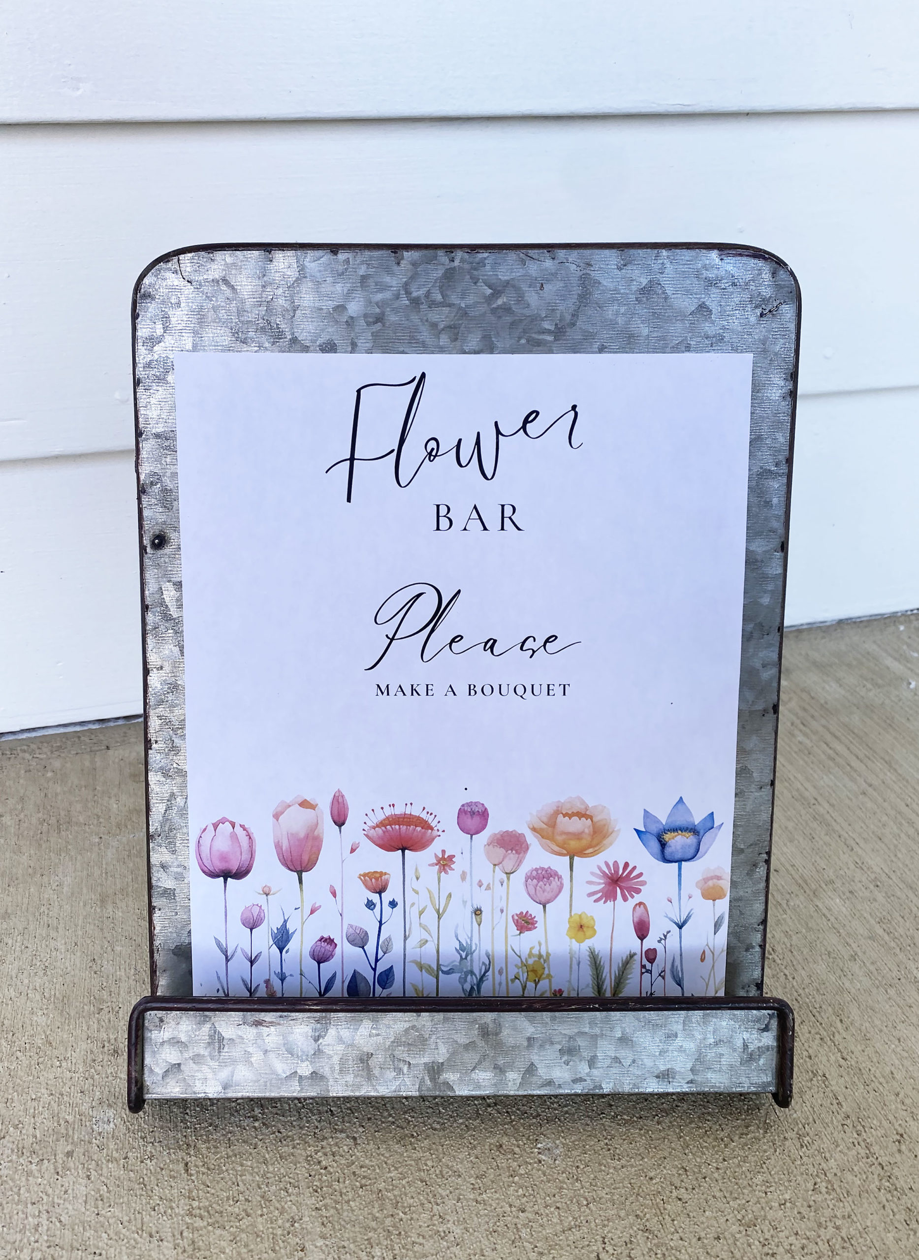 Galvanized Metal Table Top Easels-$3 | Something Borrowed KC